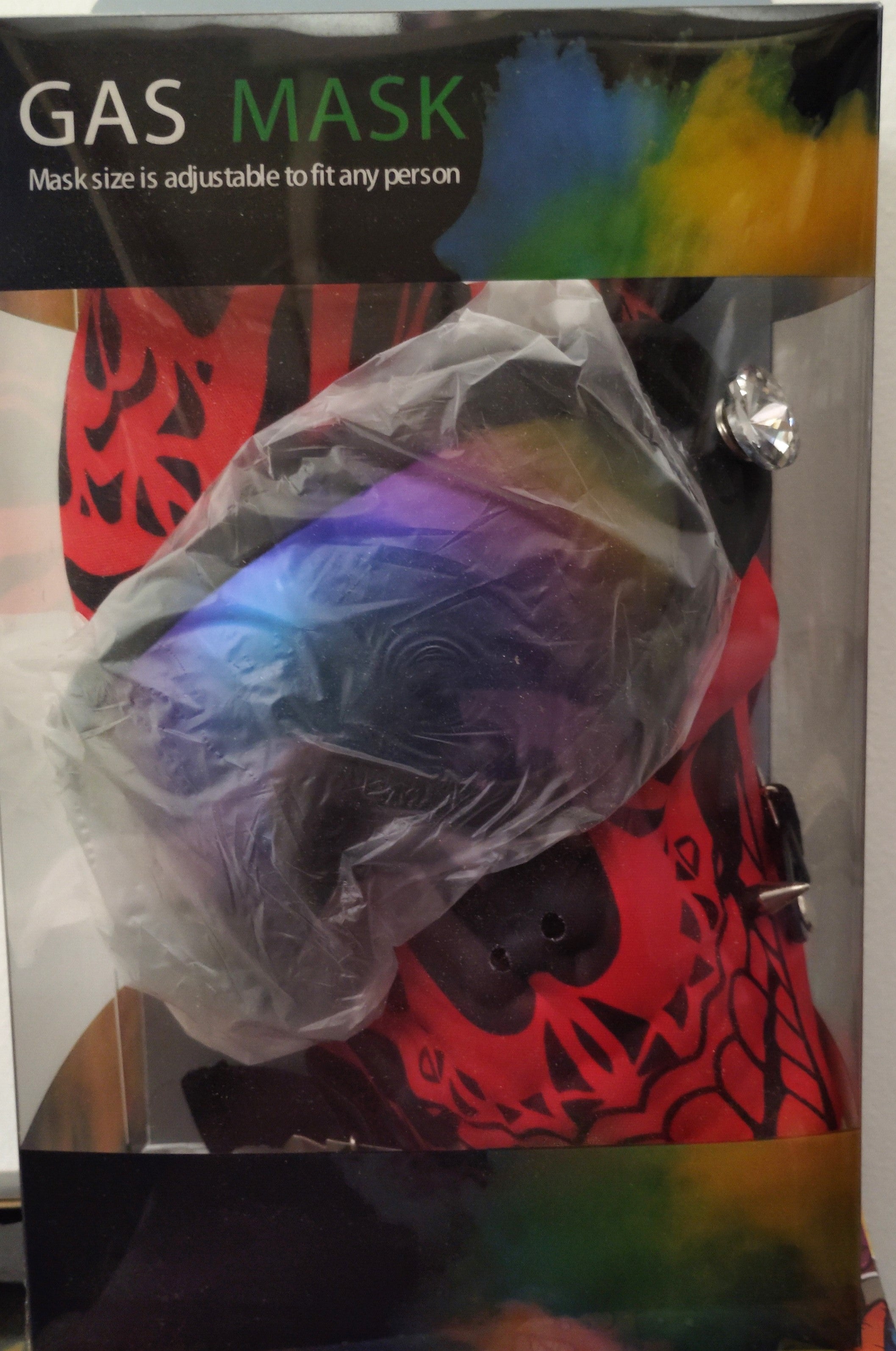 Gas Mask Bong - Skiing skull Red | She Buds THC