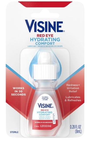 Visine Red Eye Hydrating Lubricating Eye Drops, 0.28 fl. oz | She Buds THC